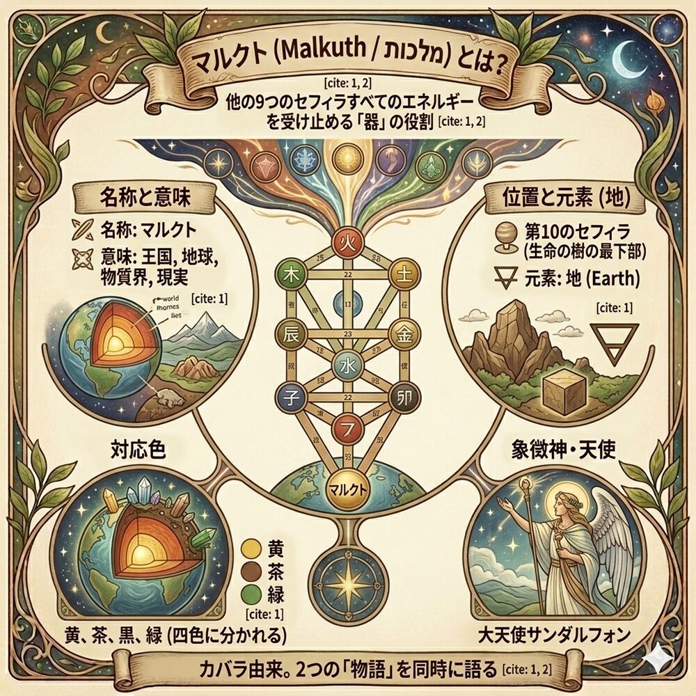 マルクト（Malkuth）完全ガイド｜スピリチュアルを現実にする「王国」の智慧 – スピリチュアルコラム・占い師ブログサイト｜占いクラウド